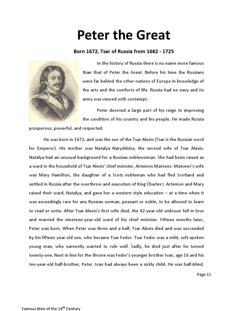 Peter the Great: Russia's Transformative Tsar | PDF | Sweden | Russia