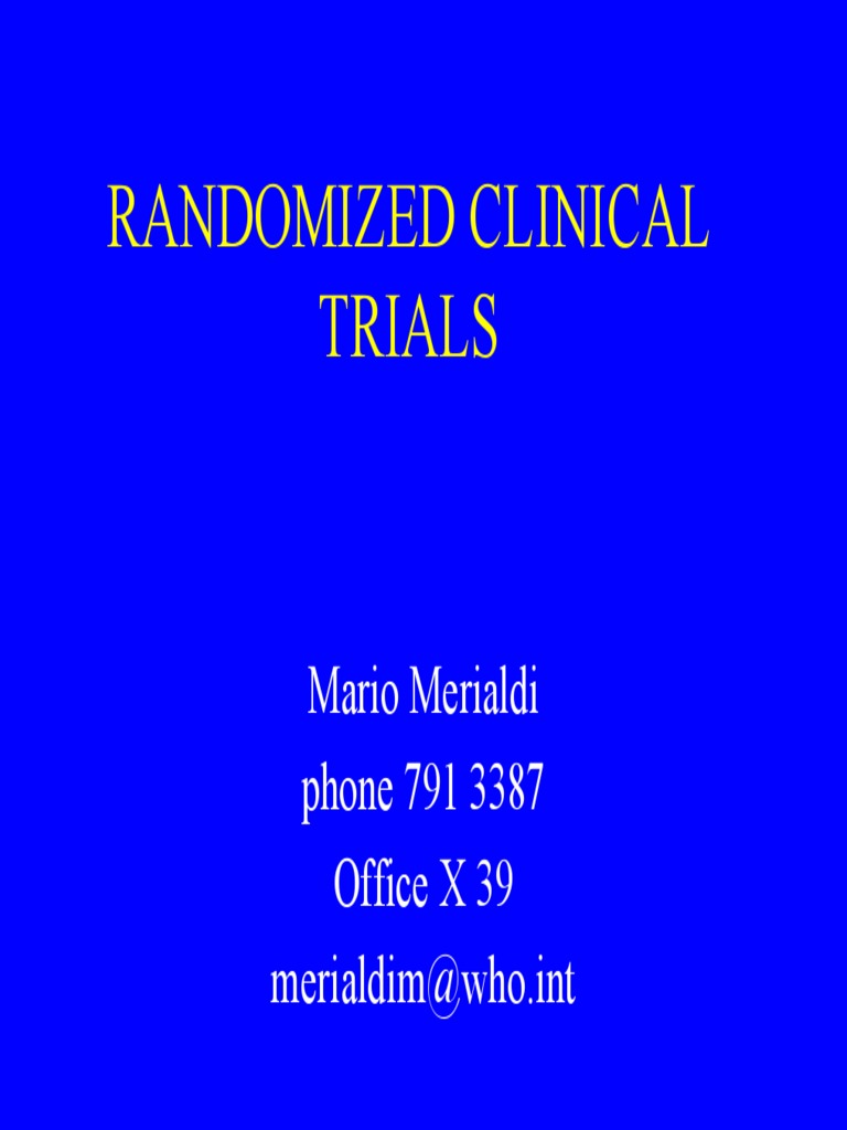 Understanding Randomized Clinical Trials | PDF | Clinical Trial ...