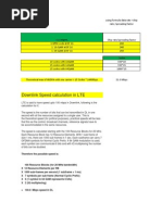 HSDPA - HSUPA Throughput Calculation | PDF
