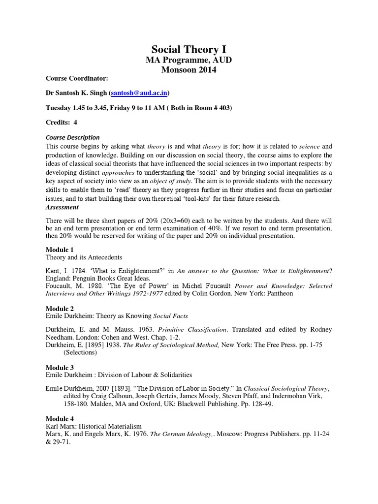 Exploring the Foundations of Social Theory: An Introduction to the ...