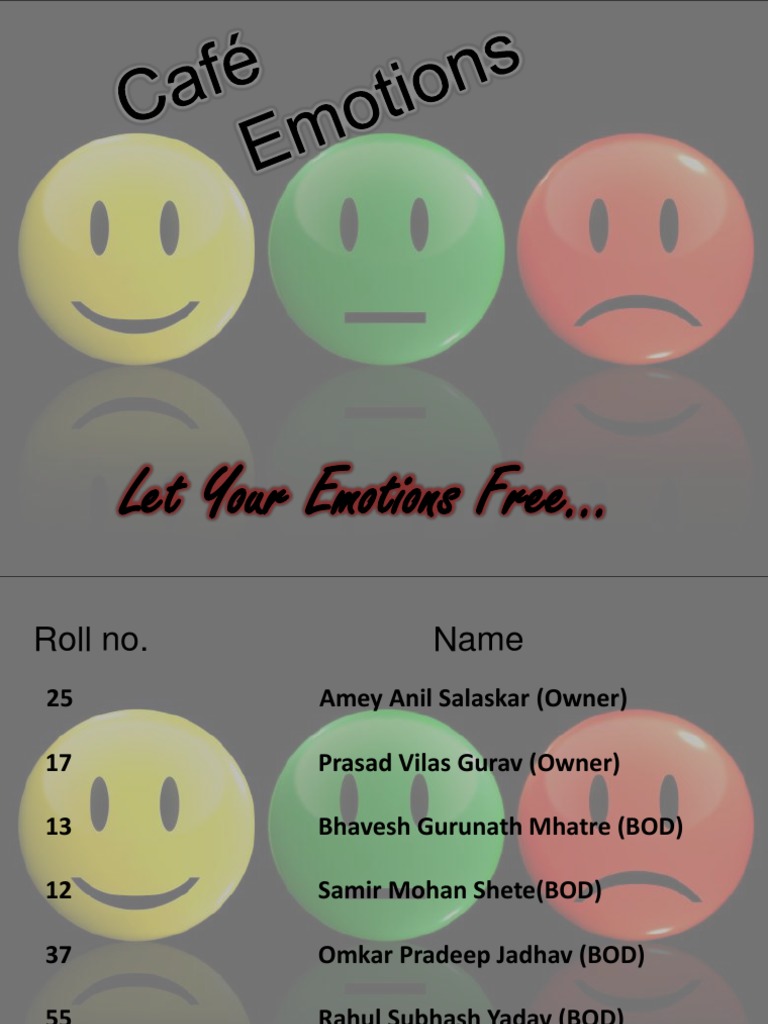 Cafe Emotions Final | PDF | Coffeehouse | Coffee