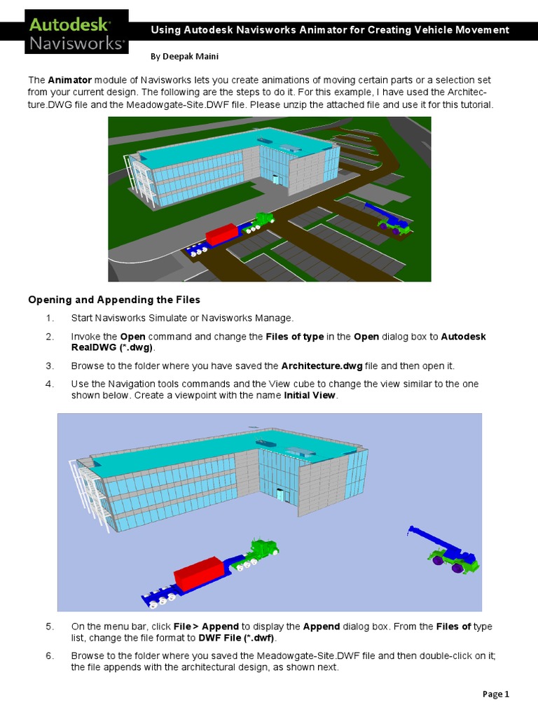 Navisworks Animator | PDF | Crane (Machine) | System Software