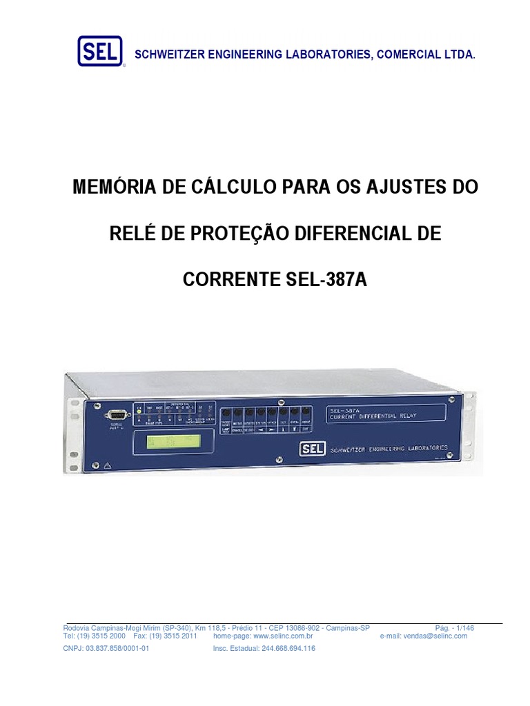 Roteiro de Ajustes Sel-387a | PDF