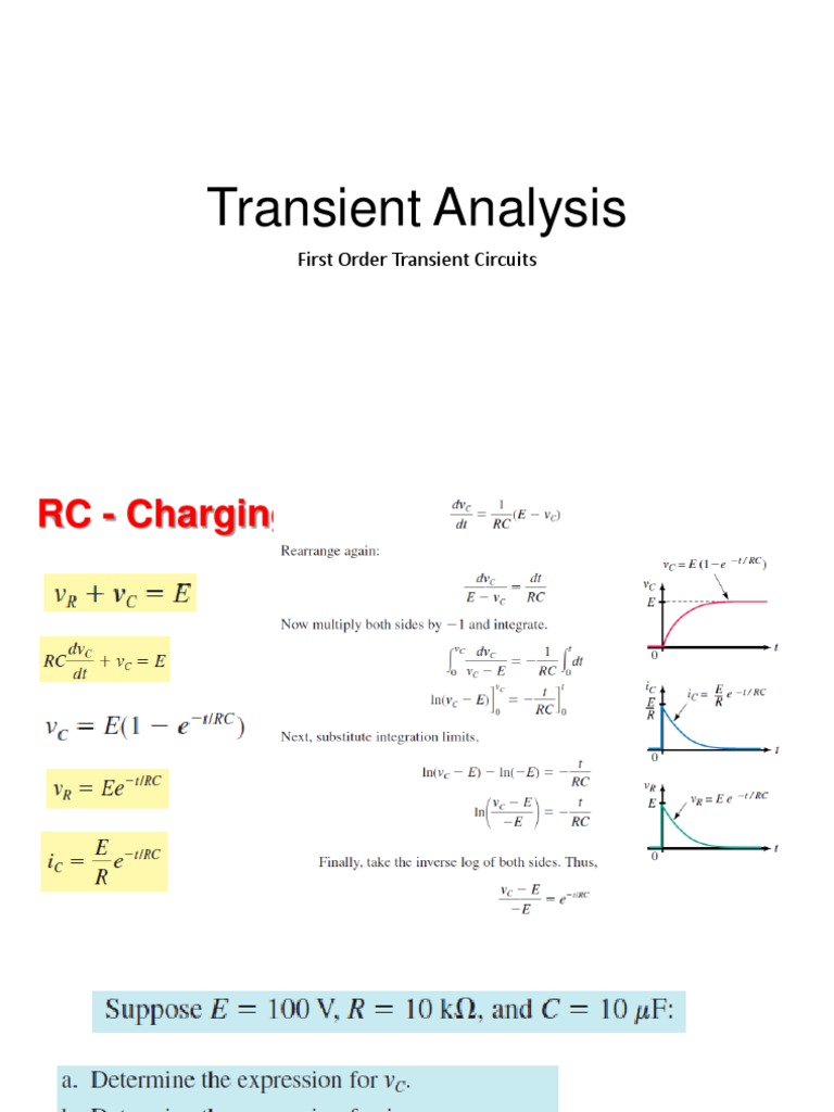First Order RC Transient Analysis Guide | PDF | Science & Mathematics