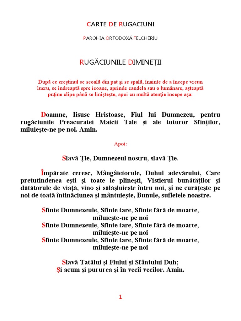 Carte de Rugaciune | PDF