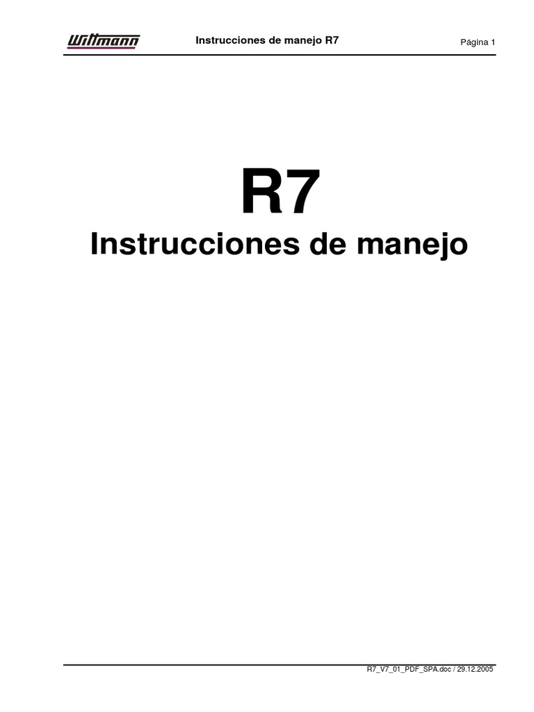 Manual de Operacion r7 | PDF | Robot | Robótica