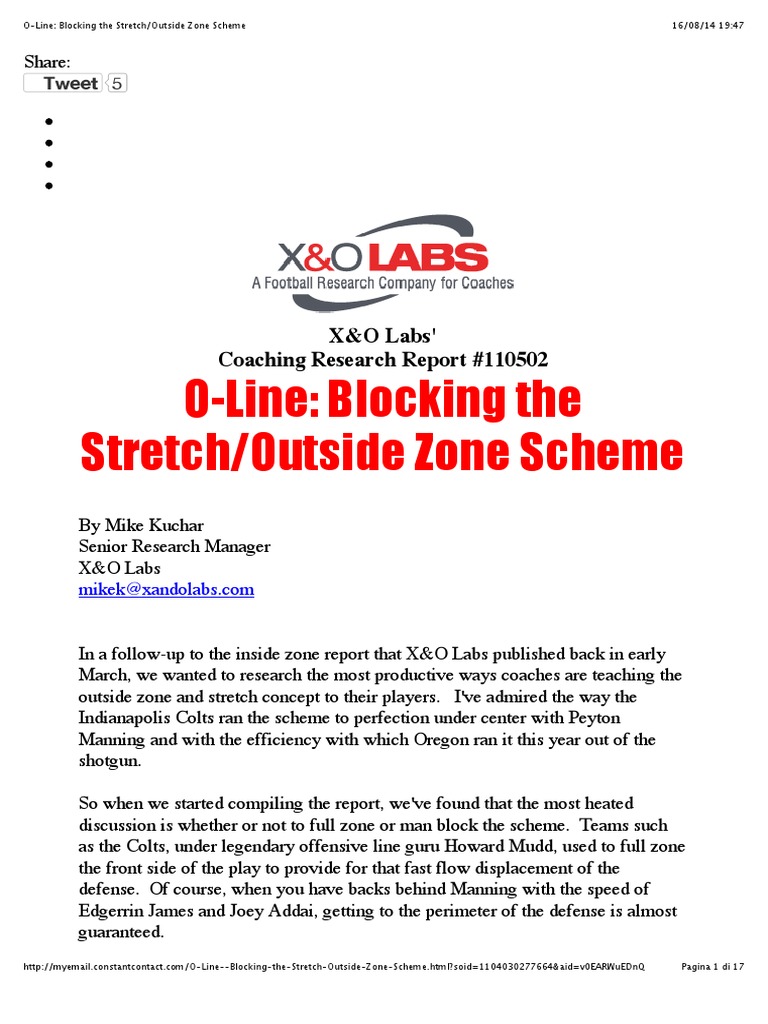 Stretch Outside Zone Run | Download Free PDF | Ball Games | National ...