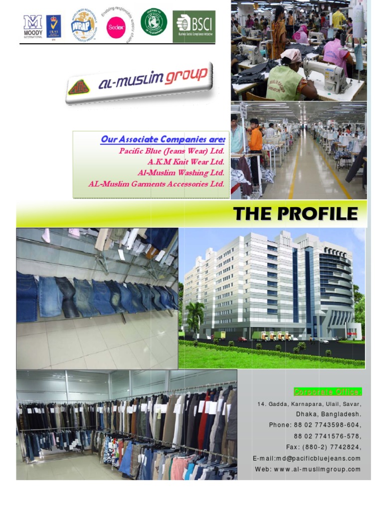 Al-Muslim Group - Garment Manufacturer and Exporter | PDF | Clothing