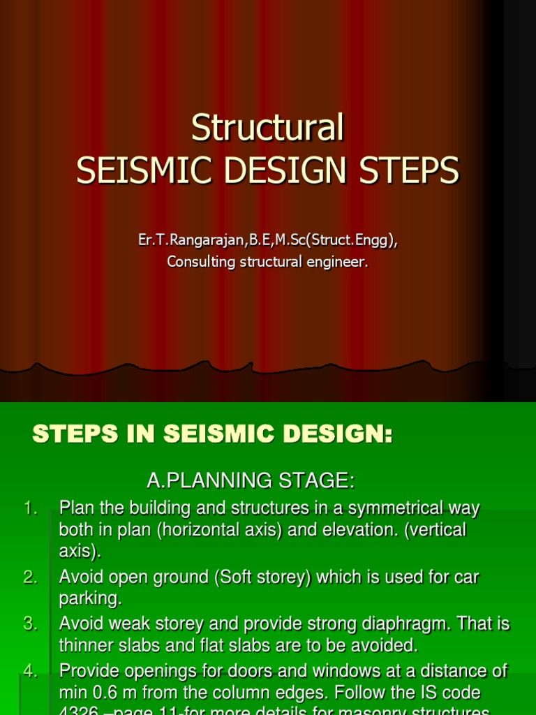 Sesmic Structural Design Steps | PDF | Beam (Structure) | Strength Of ...