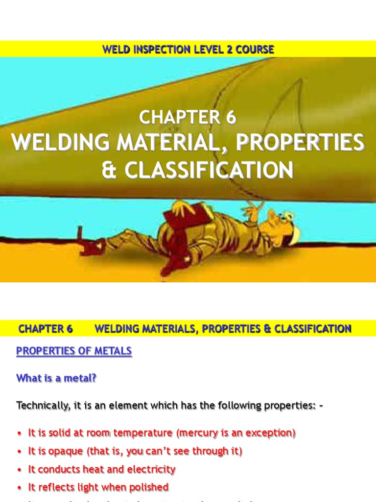 Chapter 6 Welding Matl Properties & Classification VR 0905 | PDF ...
