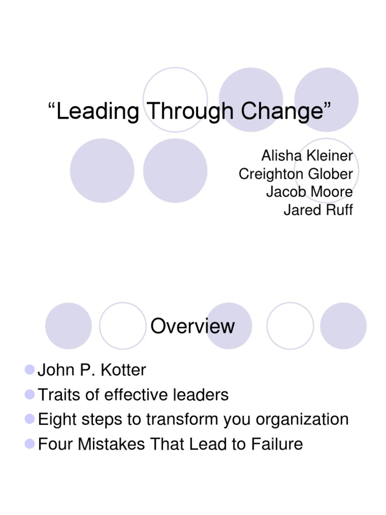 Leading Change: Key Strategies for Success | PDF | Leadership ...