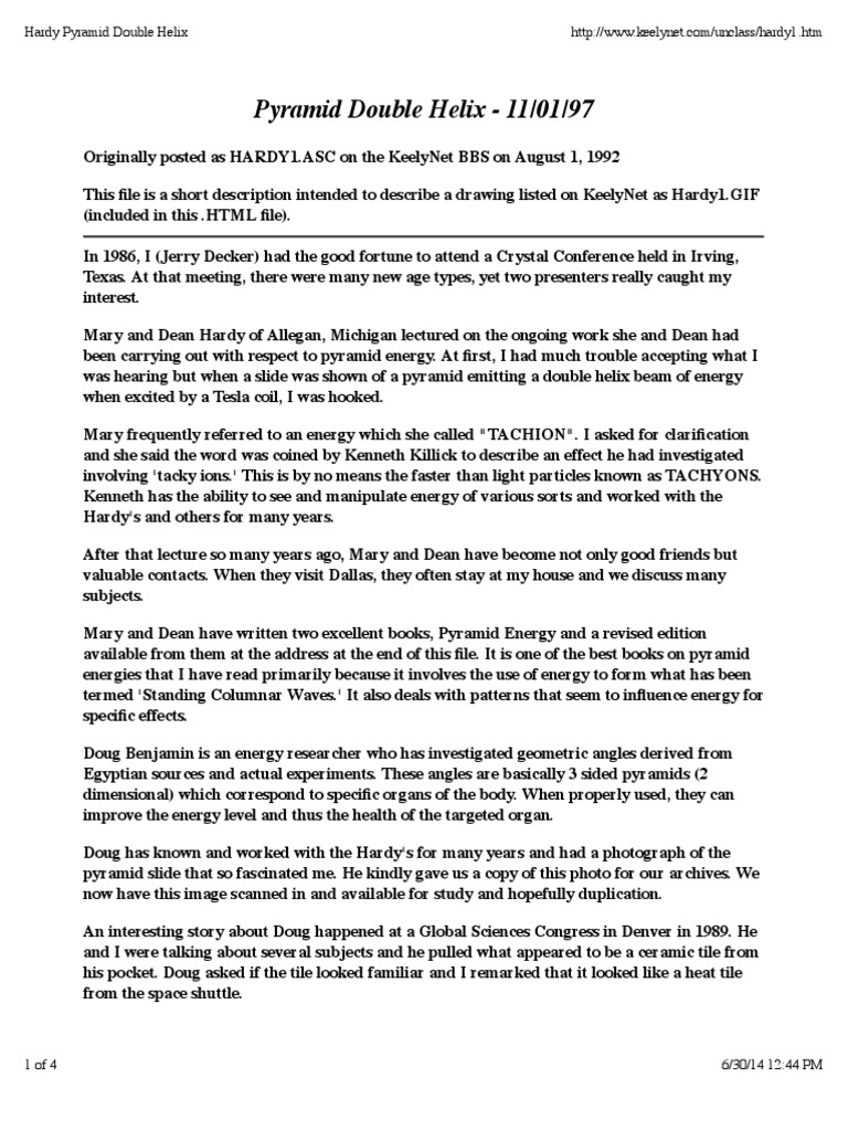 Hardy Pyramid Double Helix | PDF | Applied And Interdisciplinary ...