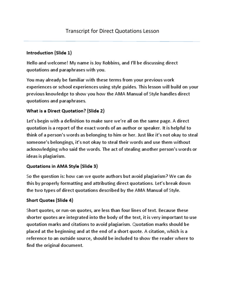 😀 How to quote a direct quote. How to Quote and Cite a Play in an Essay ...