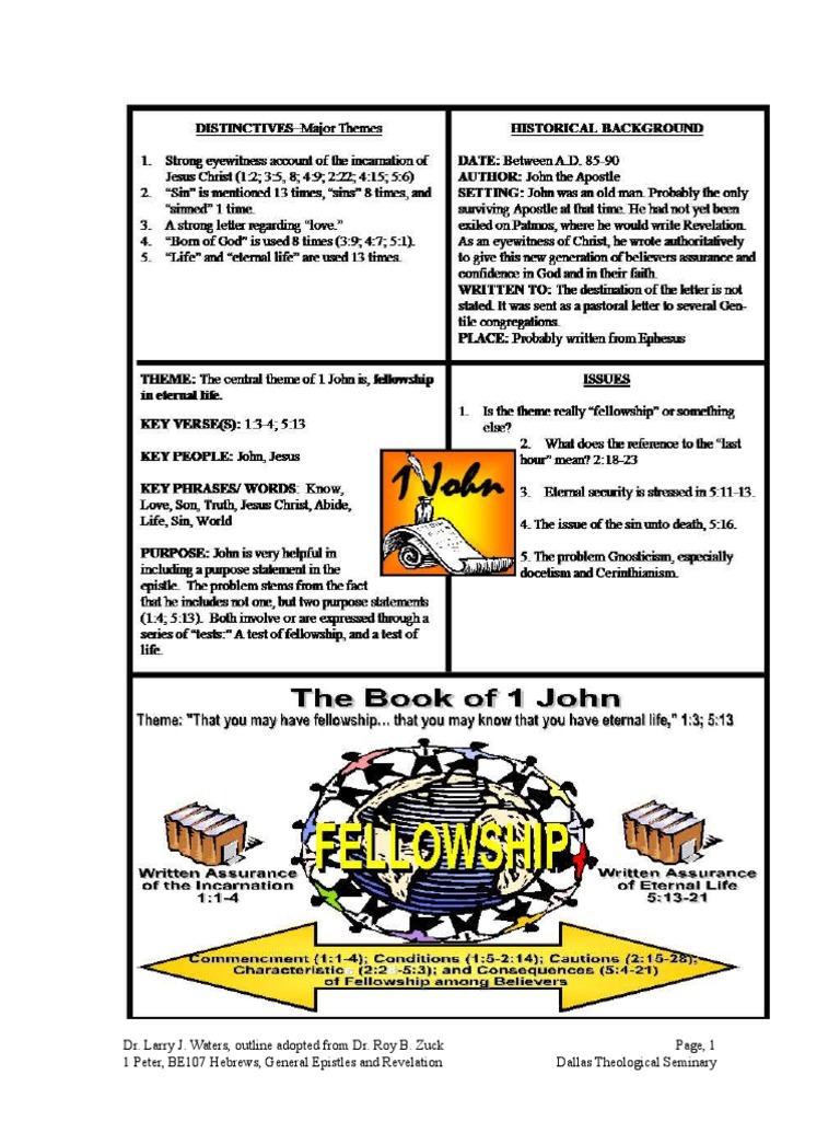 Fellowship with God: An Outline and Analysis of 1 John | PDF | First ...