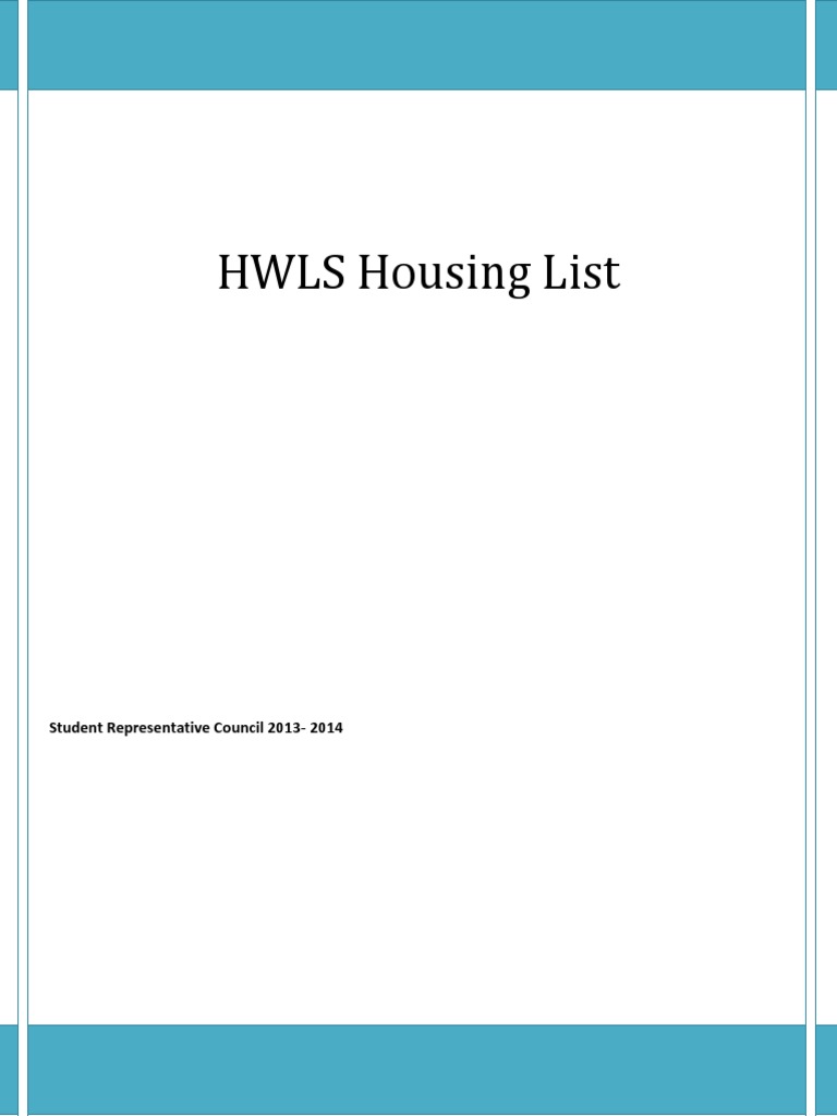 Student Housing List 2013-2014 | PDF | Apartment | Housing