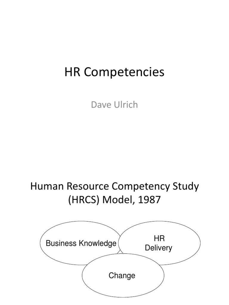 HR Competencies | PDF | Strategic Management | Human Resource Management