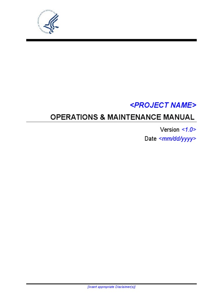 O & M Manual Template | PDF | Installation (Computer Programs) | Access ...