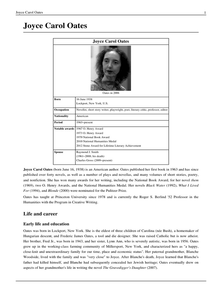 Joyce Carol Oates | PDF