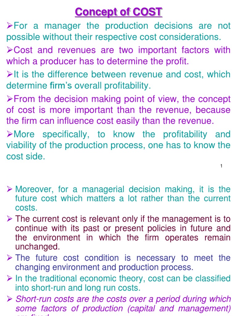 6 COST Concepts | PDF