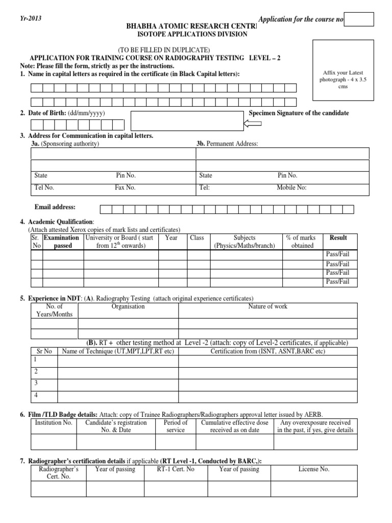RT 2 Applications Form 2013 | PDF | Career & Growth