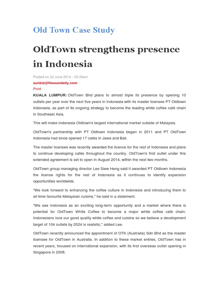 Old Town Case Study | PDF