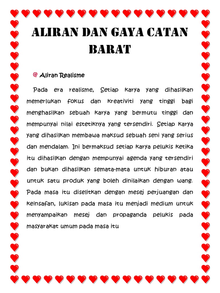 Aliran Dan Gaya Catan Barat | PDF | Ilmu Sosial