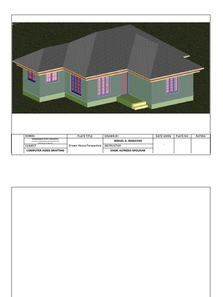 Dream House Perspective CAD Project | PDF