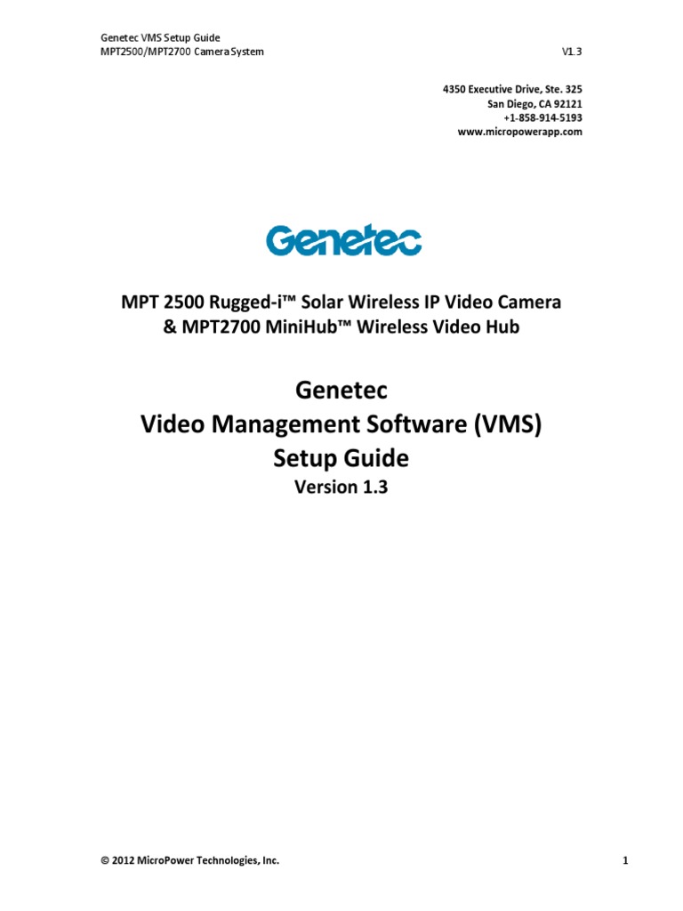 Genetec Omnicast VMS Setup v1 3 PDF | PDF | Application Programming ...