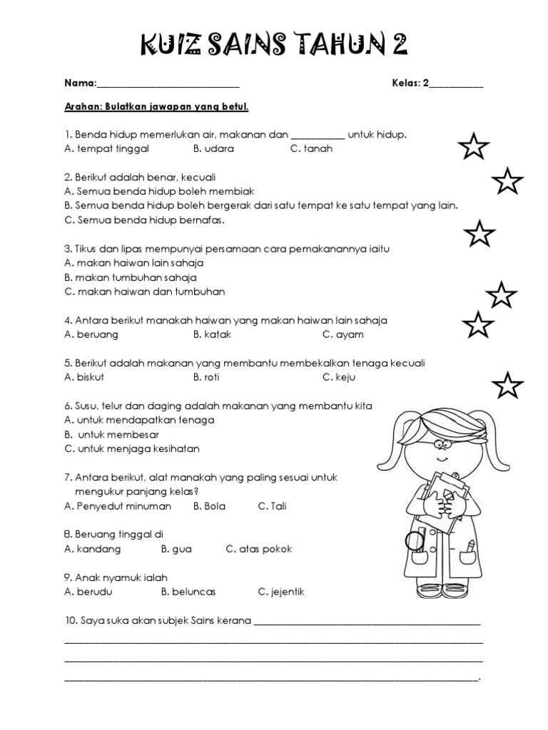 Kuiz Sains THN 2 | PDF
