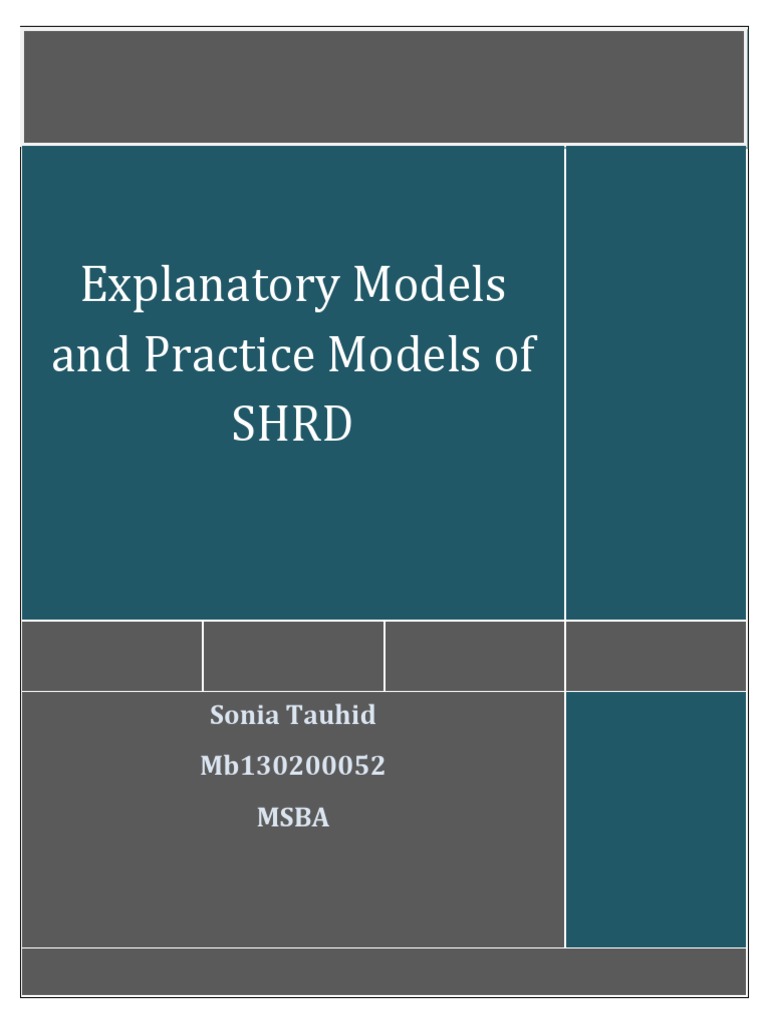 Explanatory Models and Practice Models of SHRD | PDF | Strategic ...