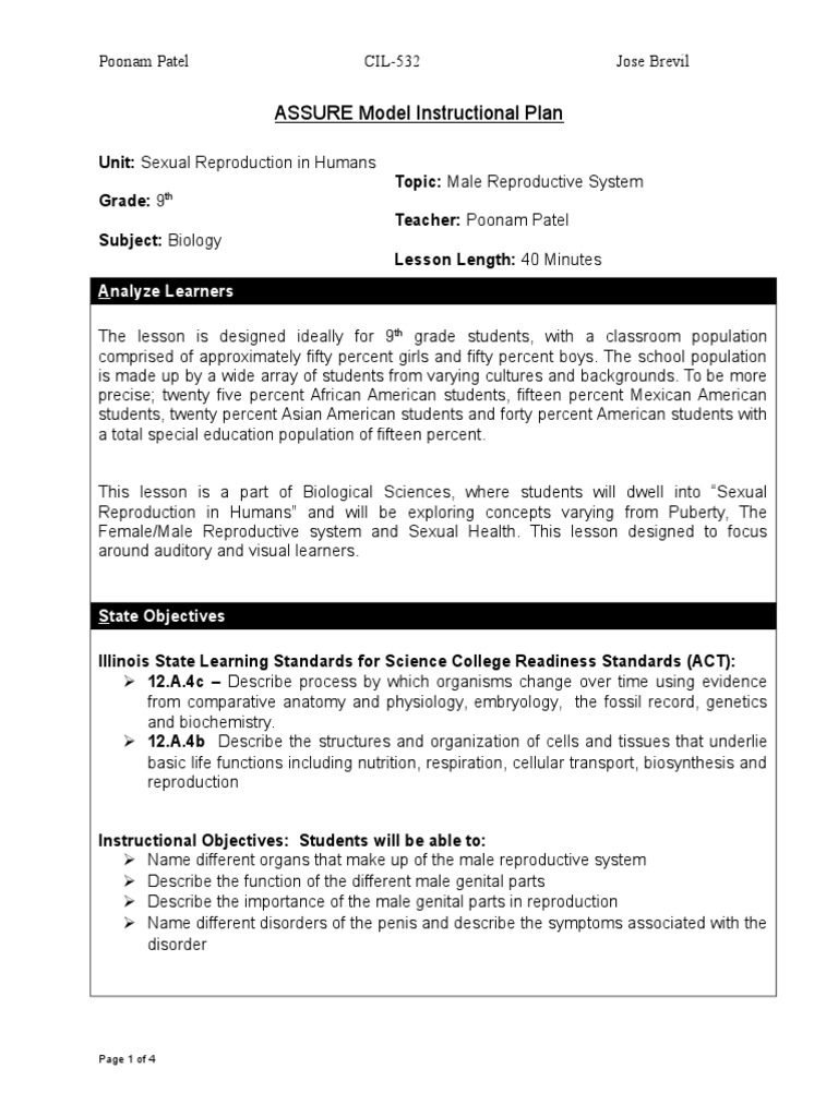 Assure Lesson PLan | PDF | Lesson Plan | Cognition