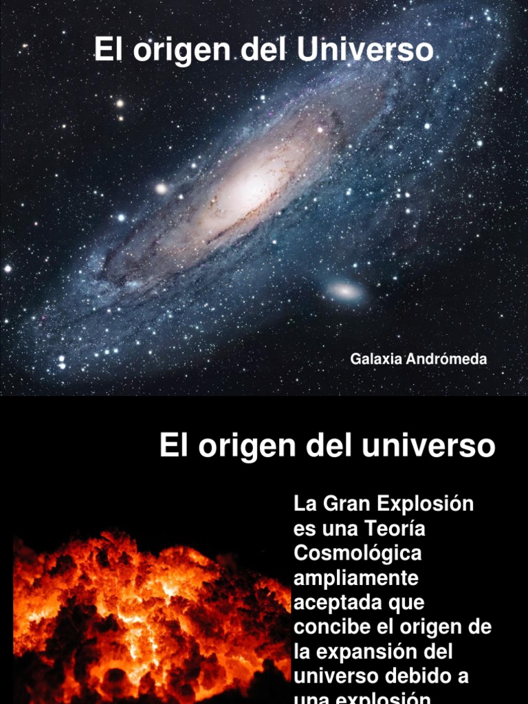 Origen del Universo y Galaxia Andrómeda | PDF | Big Bang | Universo