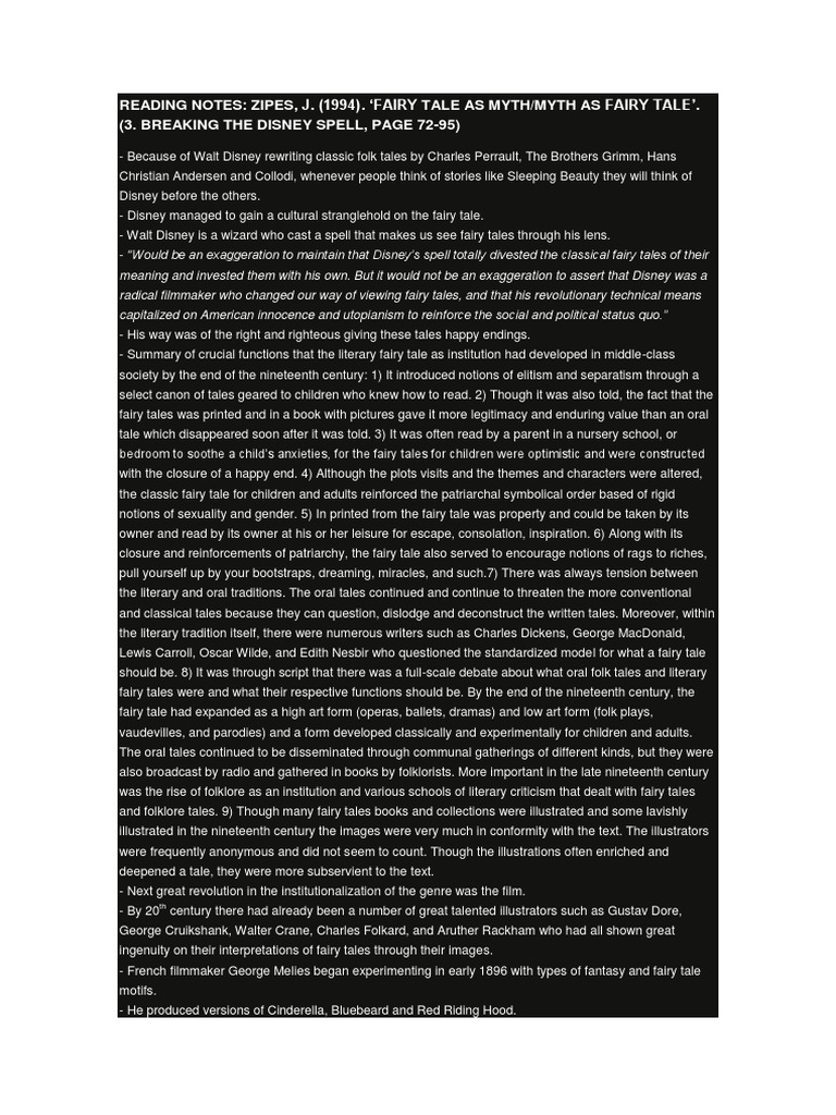Breaking The Disney Spell | PDF | Fairy Tales | Walt Disney