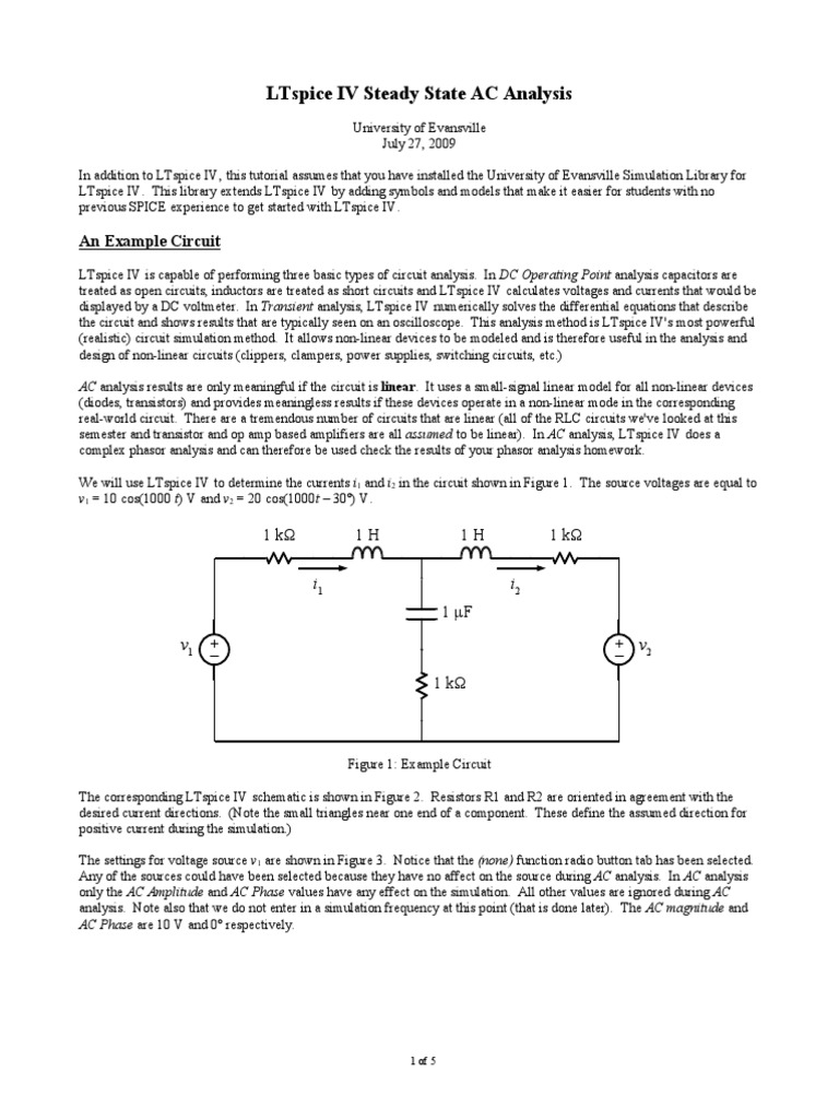 LTSpice Ac Analysis | PDF | Electrical Network | Electrical Impedance
