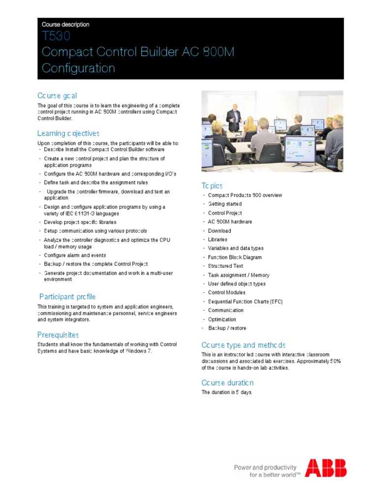 2PAA103676 H en Compact Control Builder Course T530 - Configuration | PDF | Subroutine | Library ...