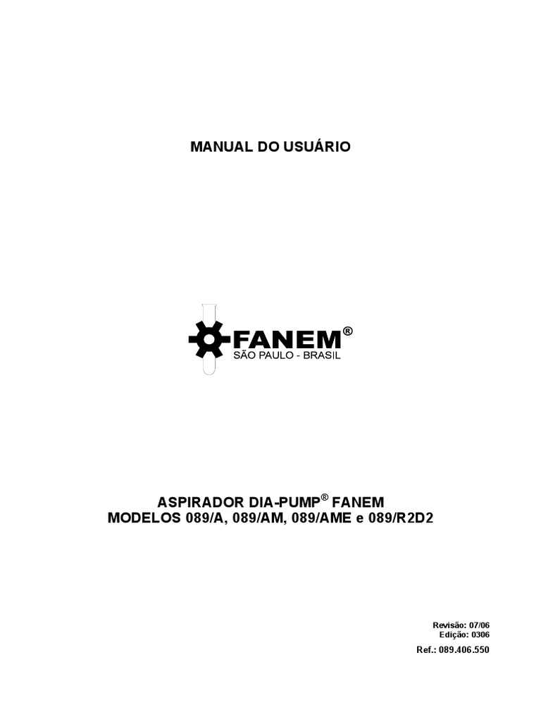 Fanem - Aspirador Diapump | PDF | Esterilização (Microbiologia) | Science