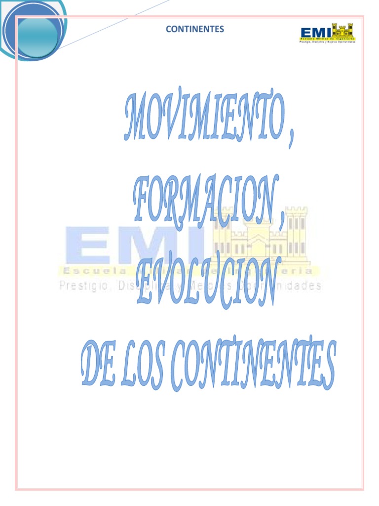 Evolucion de Los Continentes | PDF | Continente | Ciencias de la Tierra