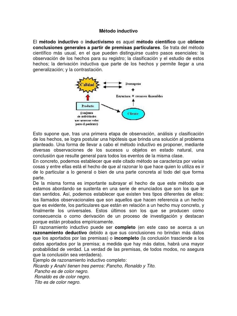 Método Inductivo | PDF | Razonamiento inductivo | Método científico
