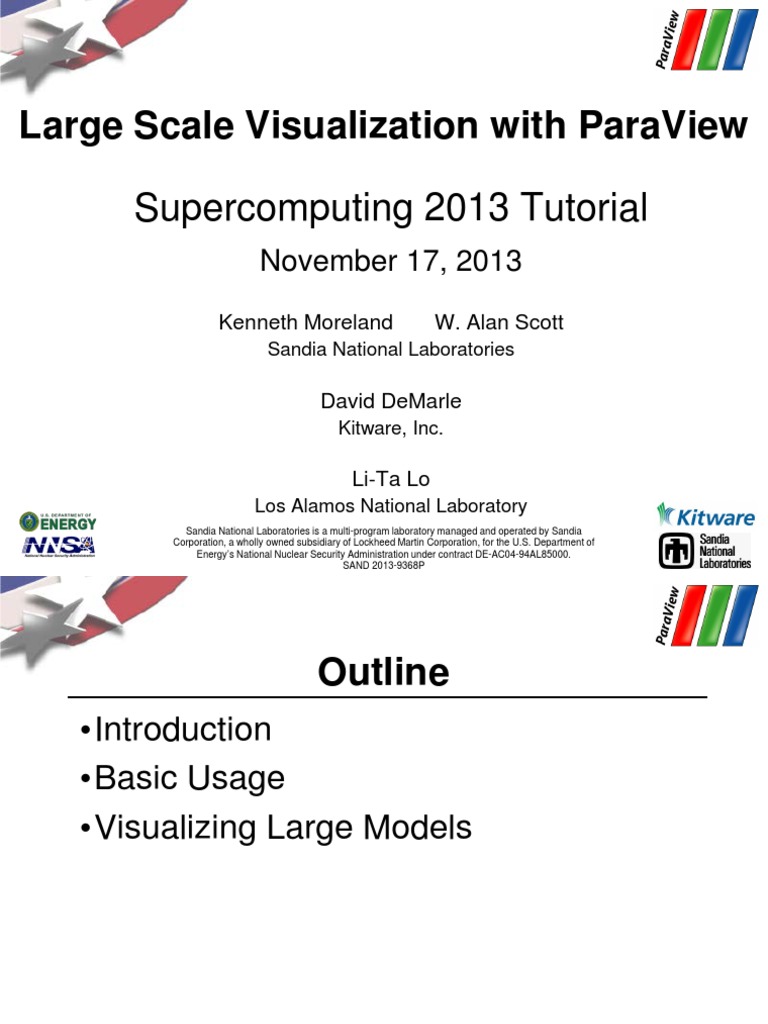 ParaView Tutorial Slides | PDF | Rendering (Computer Graphics) | Computer Graphics