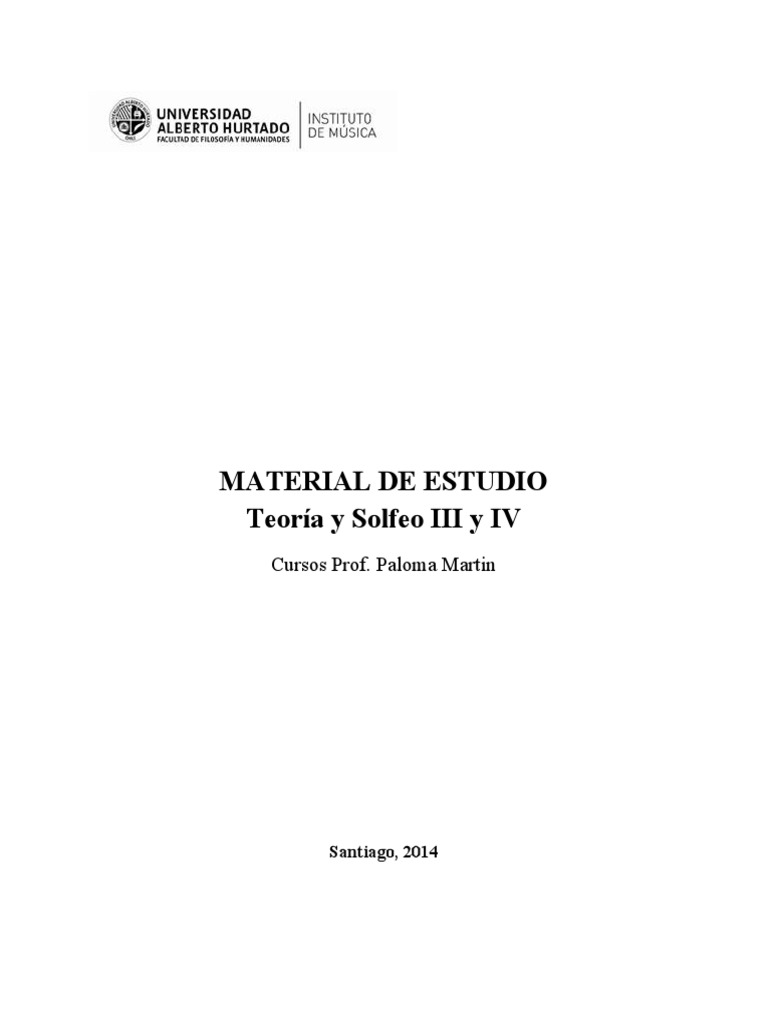 Material Teoría y Solfeo III y IV - Paloma Martin | PDF | Comunicación escrita | Idiomas
