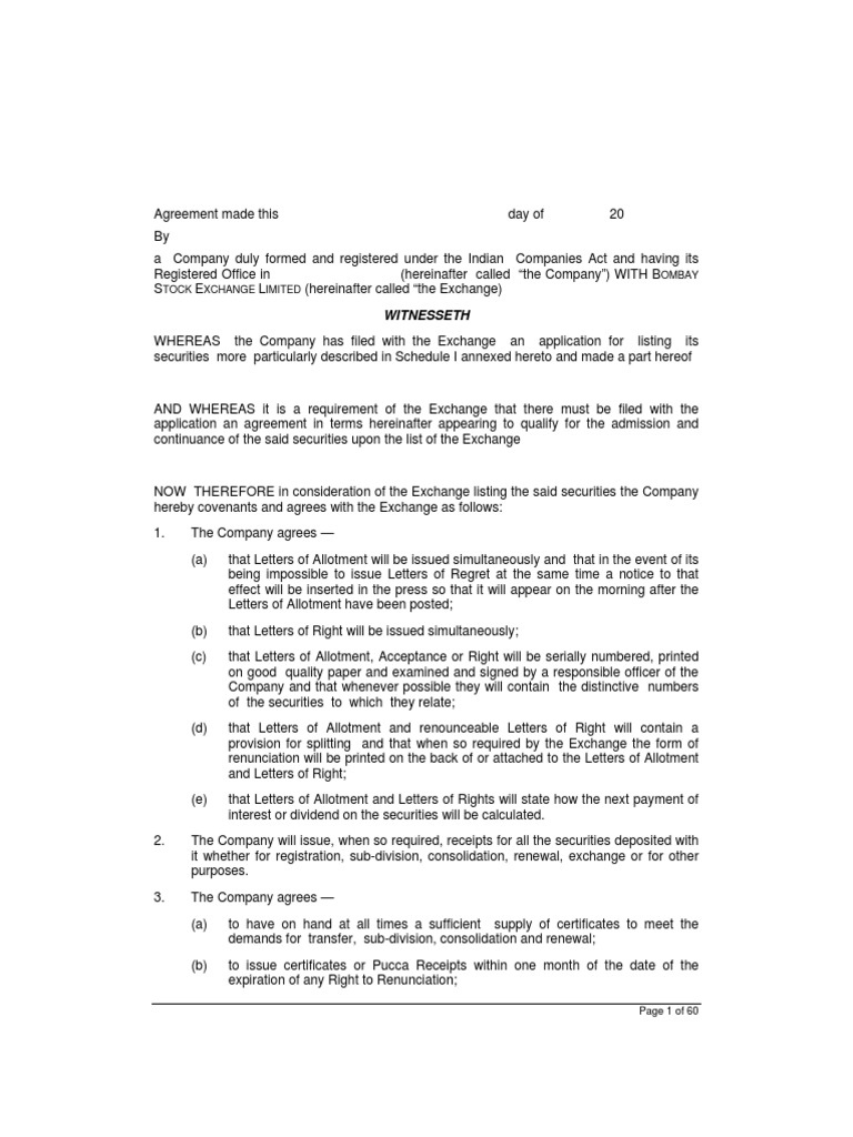 Witnesseth: Ombay Tock Xchange Imited | PDF | Dividend | Securities ...