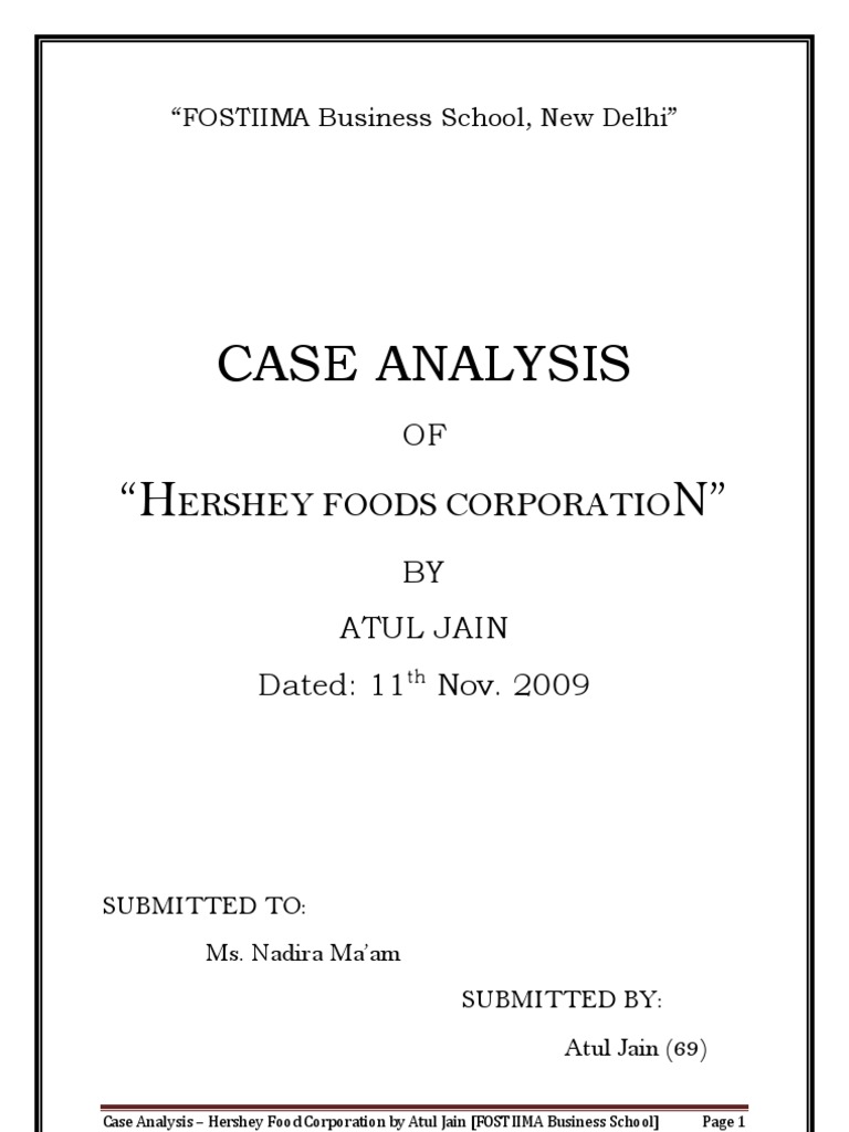 SWOT Analysis of Hershey Foods Corp | PDF | Confectionery | Business