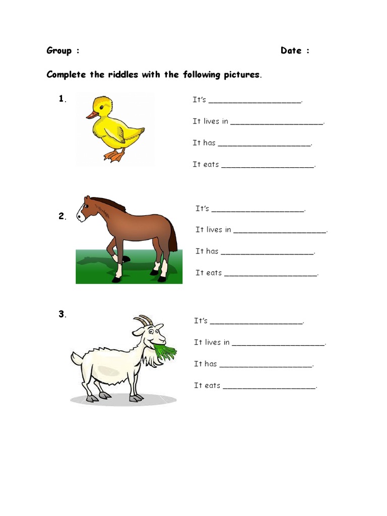 Riddle Completion Activity for Kids | PDF