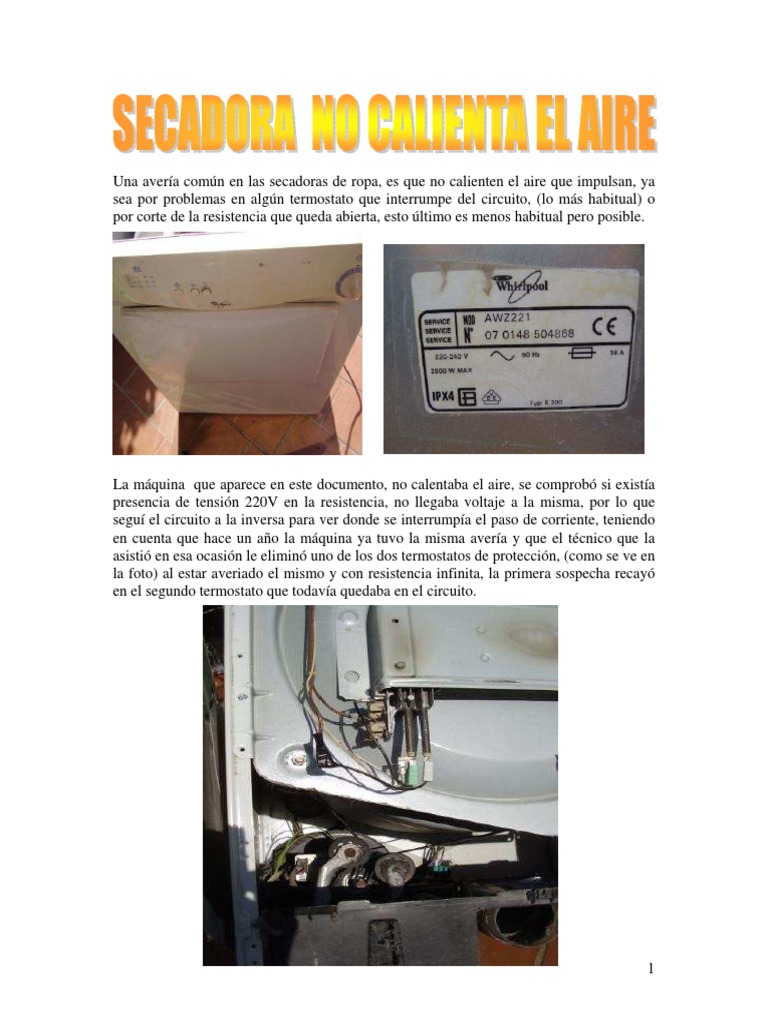 Mi Secadora No Calienta