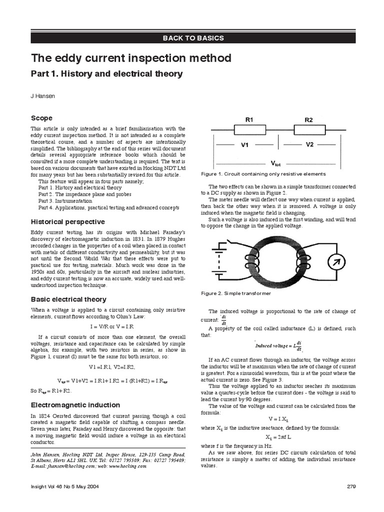 Overview of Eddy Current Inspection | PDF