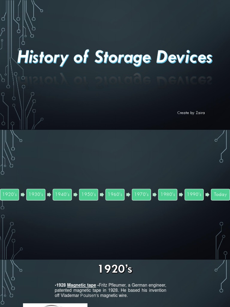 Evolution of Storage Devices History | PDF | Computer Data Storage ...