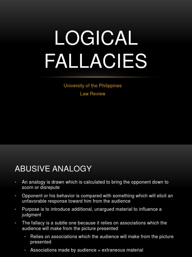 Logical Fallacies | PDF | Fallacy | Argument