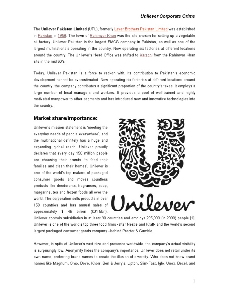 Unilever Business Ethics | PDF | Unilever | Mercury (Element)