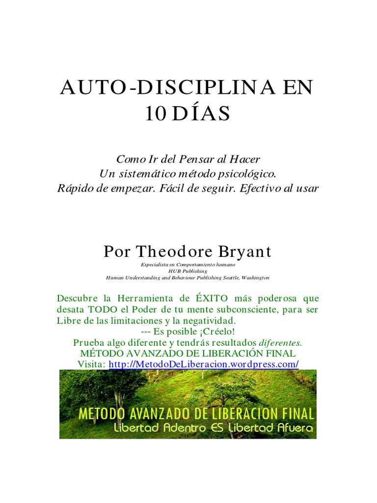 Auto Disciplina en 10 Dias Theodore Bryant 130329195702 Phpapp02 | Mind ...