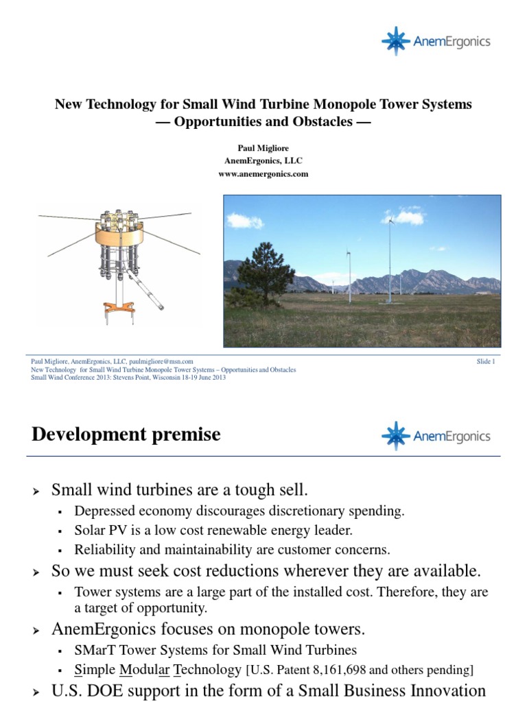 Innovative Monopole Tower System | Wind Power | Wind Turbine
